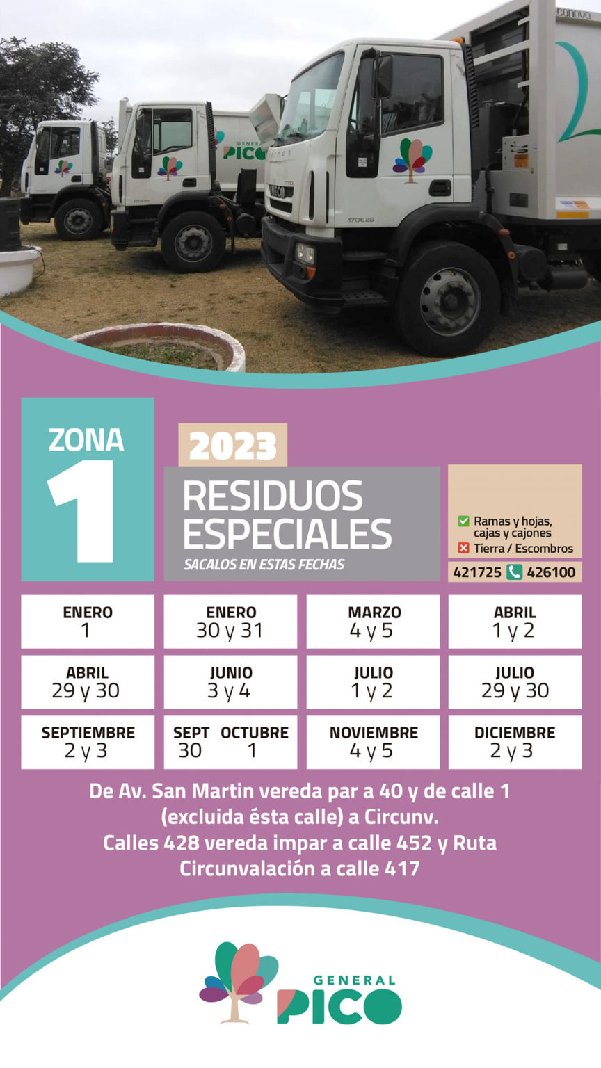 Mirá las fechas de la recolección especial del 2023 en General Pico ...