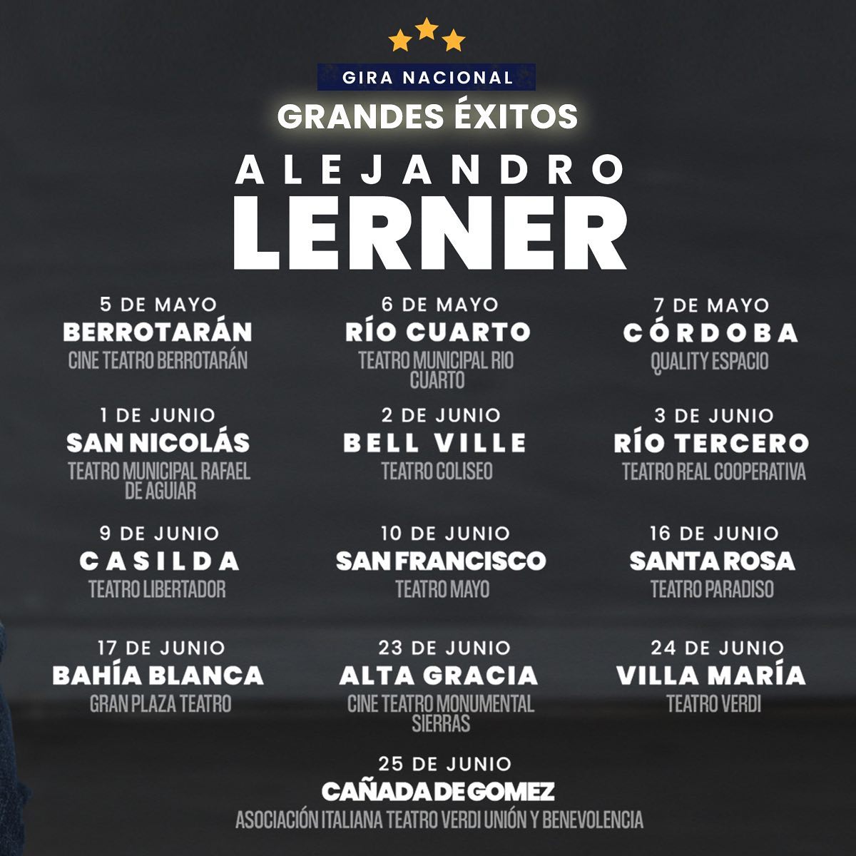 Alejandro Lerner: el icono musical Argentino regresa a La Pampa con su ...