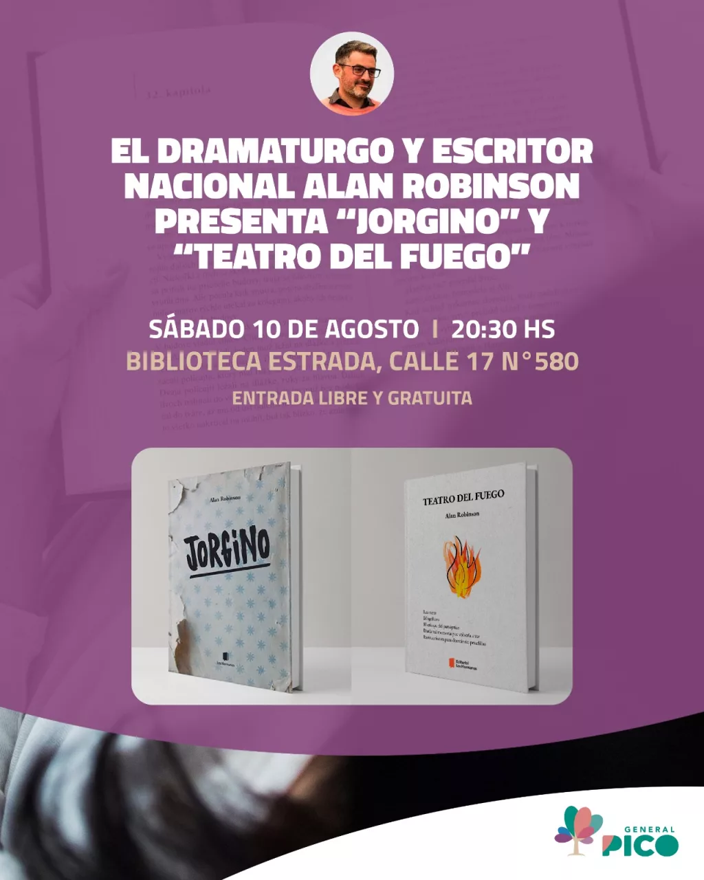 Este sábado el escritor Alan Robinson presentará dos libros en la ...